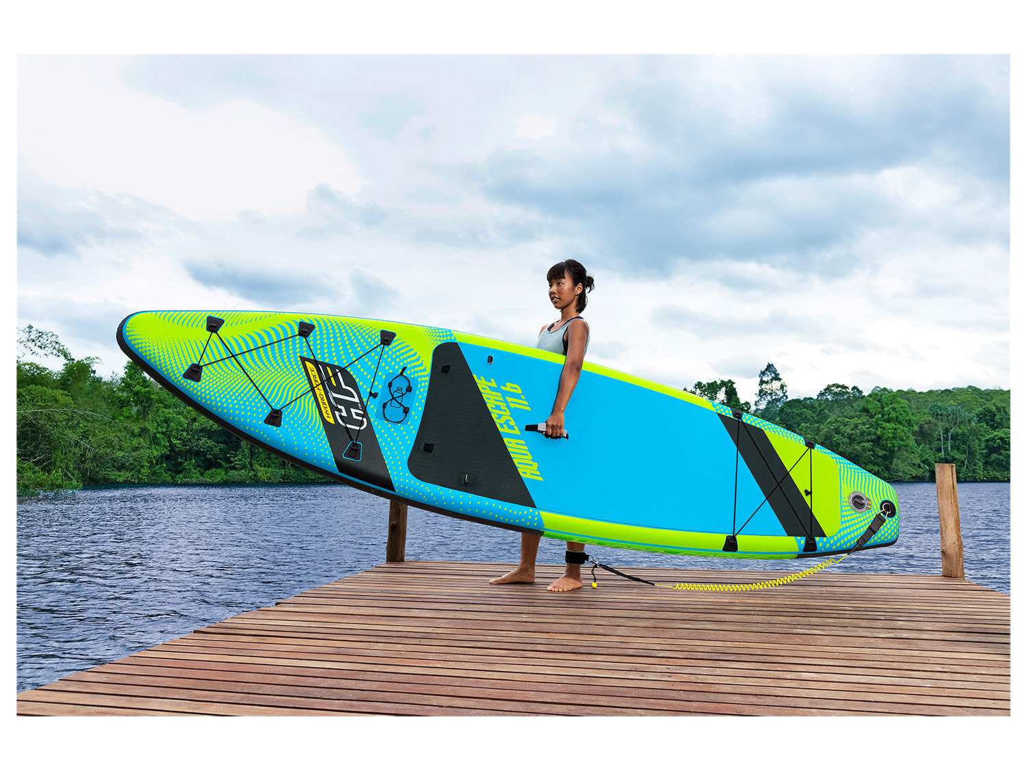 Paddleboard Hydro-Force™ SUP Touring Board-Set Aqua Es…